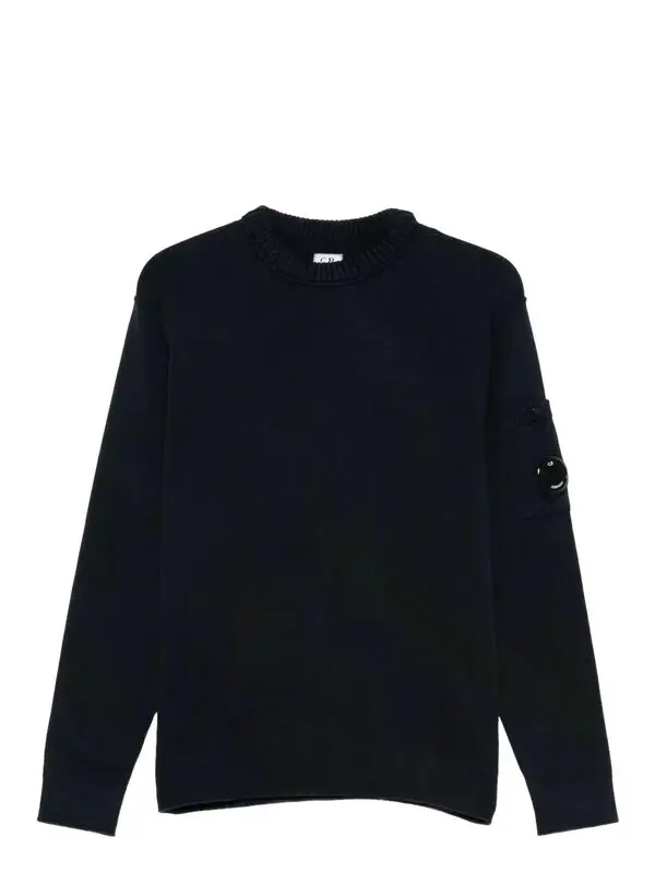 C.P. COMPANY Crew-neck Sweater With Pocket - Black