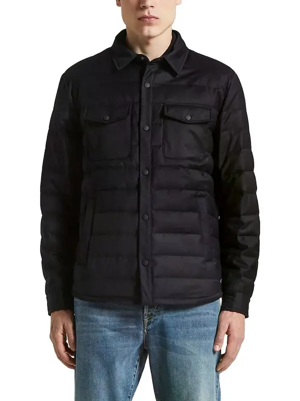 Peserico Quilted Shirt Jacket - Blue