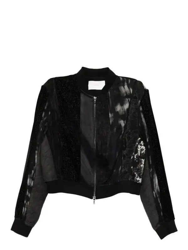 QUETSCHE Double-layer Bomber Jacket - Black