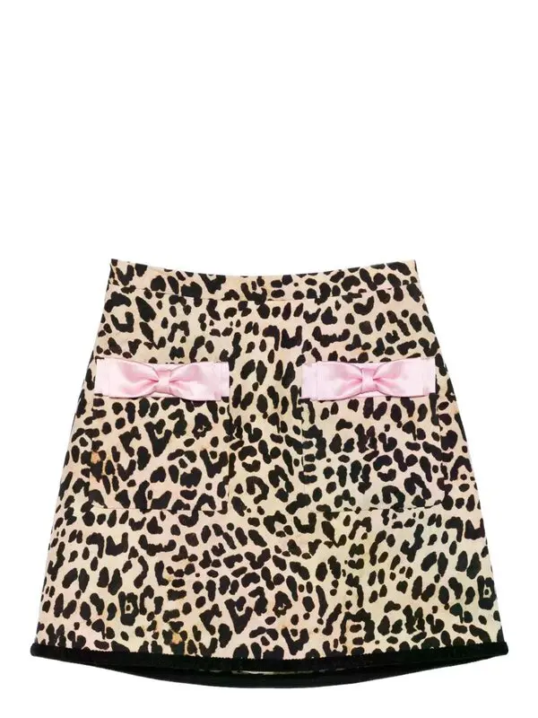 Valentino Garavani Animalier-print Mini Skirt - Neutrals