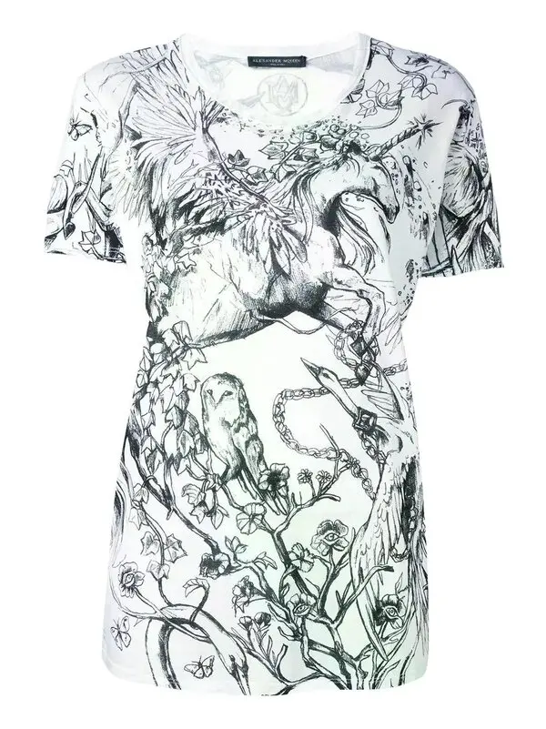 Alexander McQueen Printed T-shirt - White