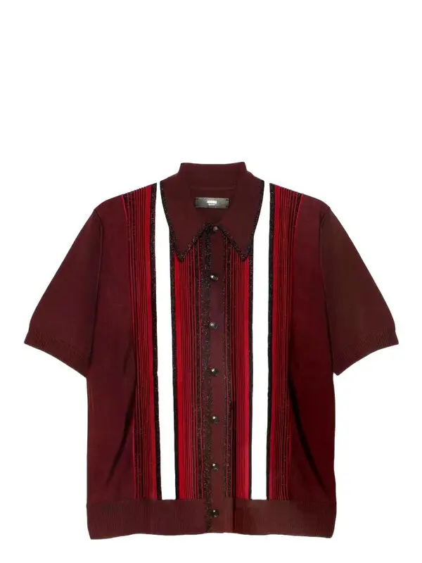 Amiri Embellished Striped Shirt - Red
