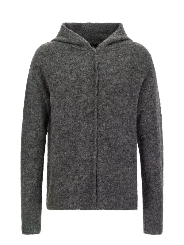 THOM KROM Full-zip Alpaca-wool Hoodie - Grey