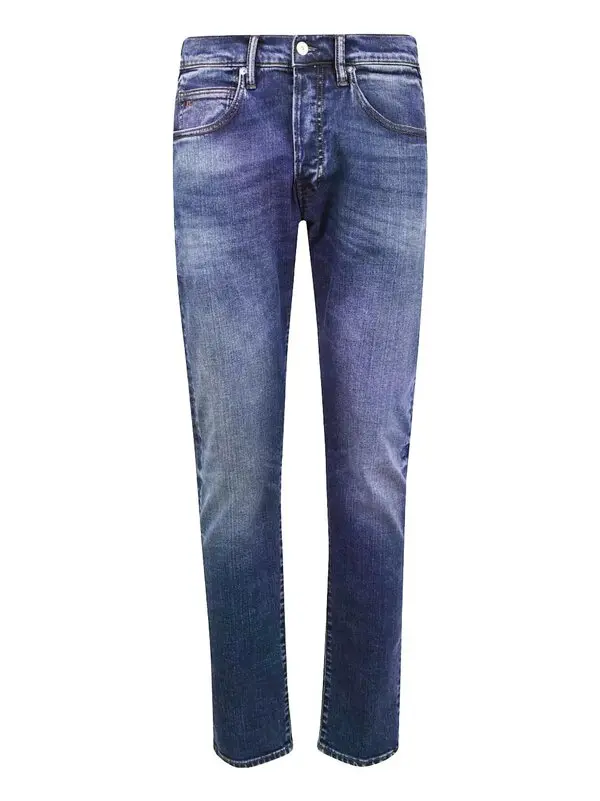 NINE:INTHE:MORNING Five-pocket Cotton Jeans - Blue