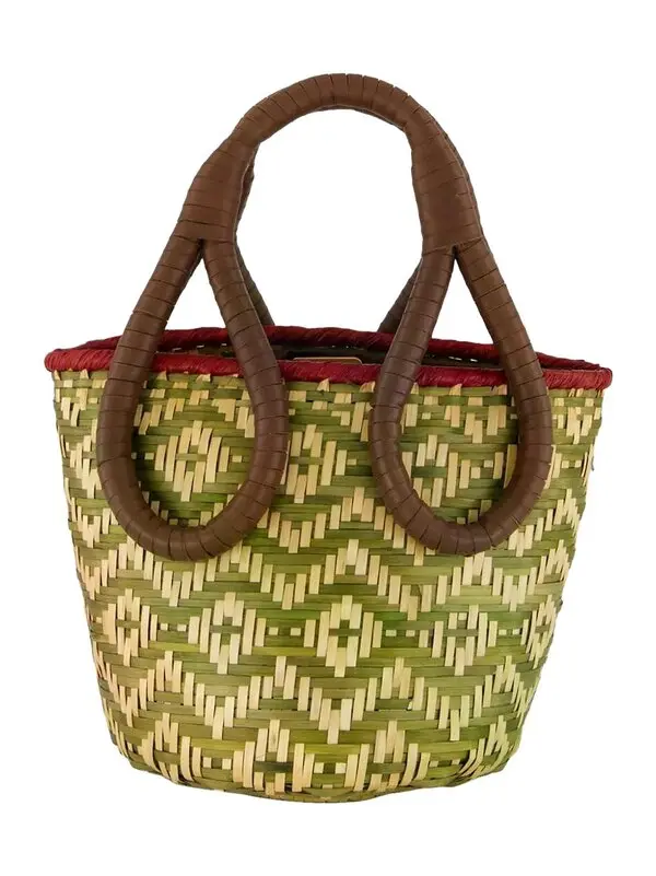 Johanna Ortiz Woven Bucket Bag - Green