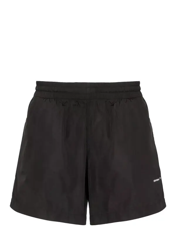 Off-White Logo Swim Shorts - Black