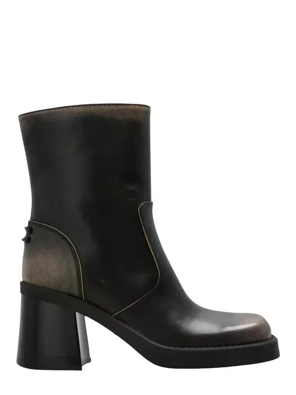 COACH Leather Block-heel Ankle Boots - Black