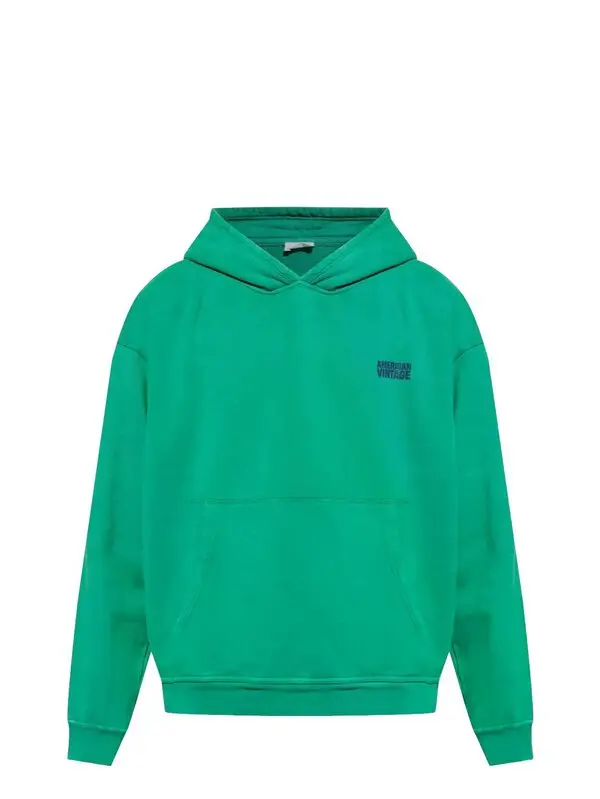 American Vintage Logo-print Hoodie - Green