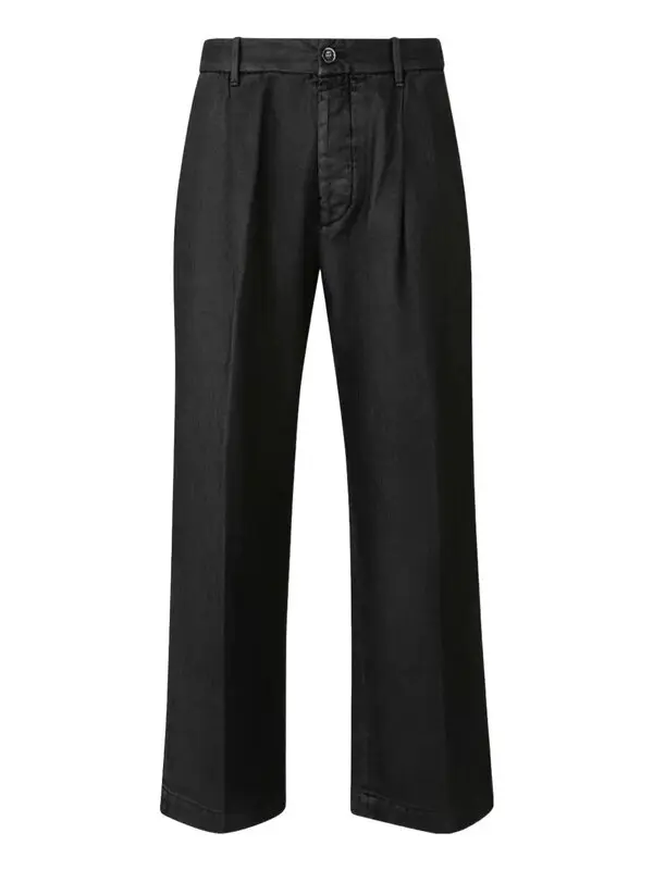 NINE:INTHE:MORNING Pleated Cotton Trousers - Black