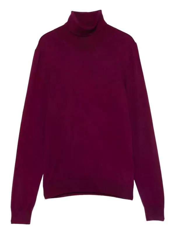 Eric Bompard Cashmere Roll Neck Sweater - Purple