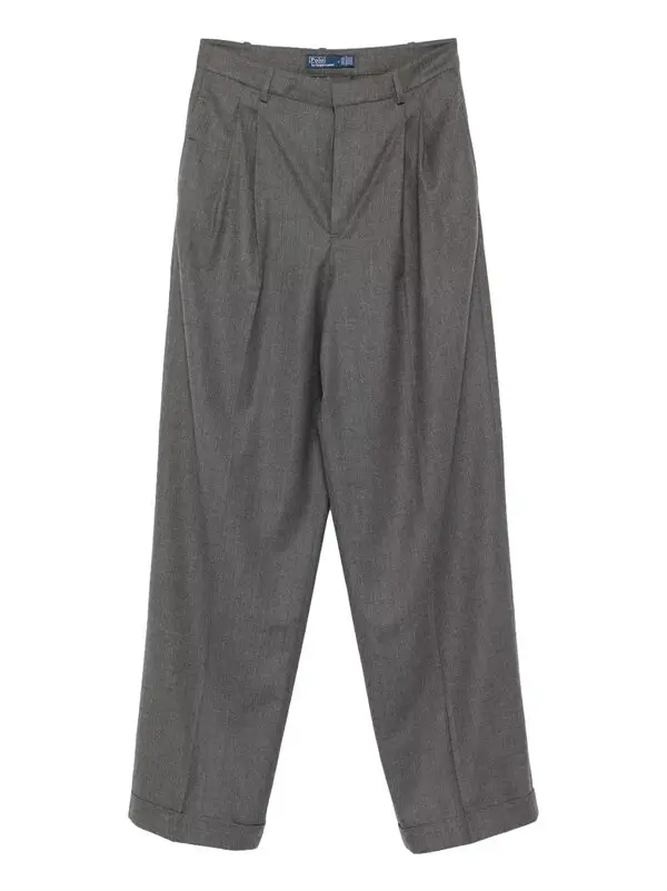 Polo Ralph Lauren Pleated Cuffed Trousers - Grey