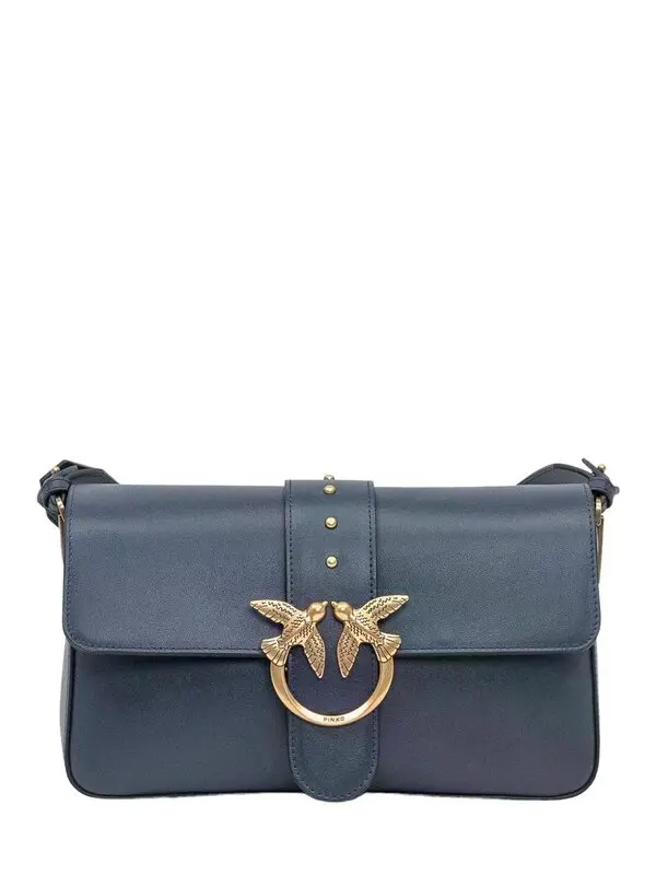 Pinko Love Birds Clasp Shoulder Bag - Blue