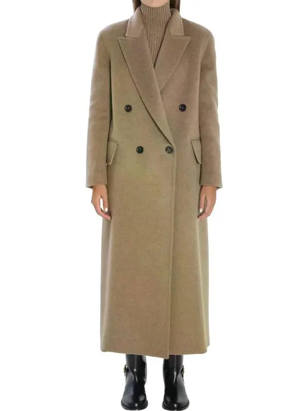 Max Mara Armonia Peaked-lapel Cashmere Coat - Neutrals