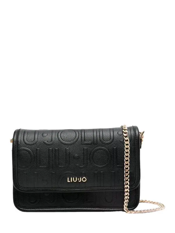 Liu Jo Logo-plaque Embossed Shoulder Bag - Black