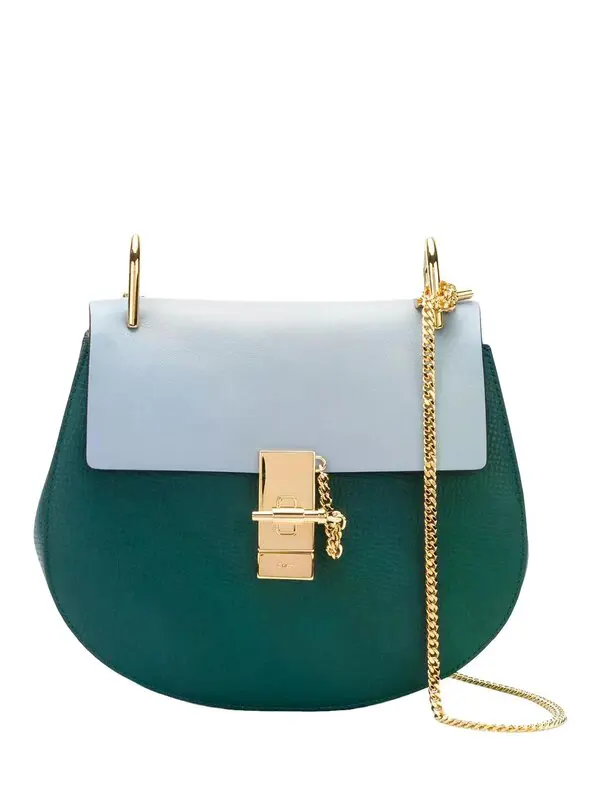 Chloé Faye Contrast Satchel - Green
