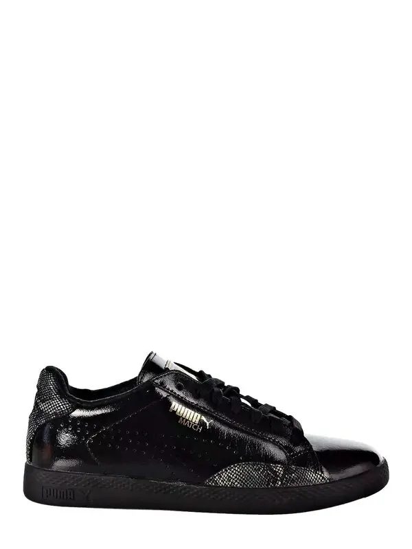 PUMA Match Lo Patent Leather Sneakers - Black