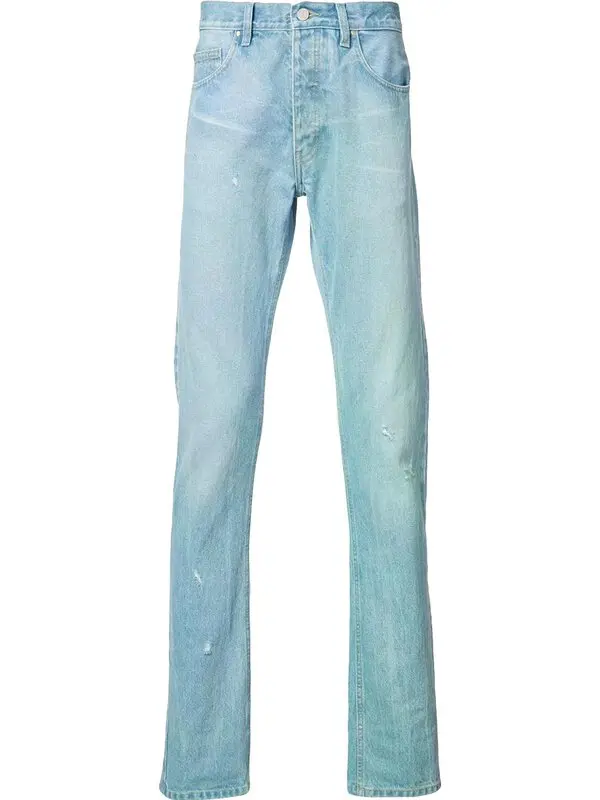 EX INFINITAS Mid-rise Straight Leg Jeans - Blue