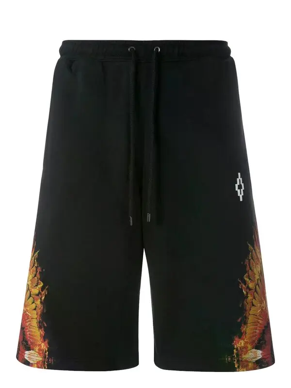 COUNTY OF MILAN Flames Wings Shorts - Black
