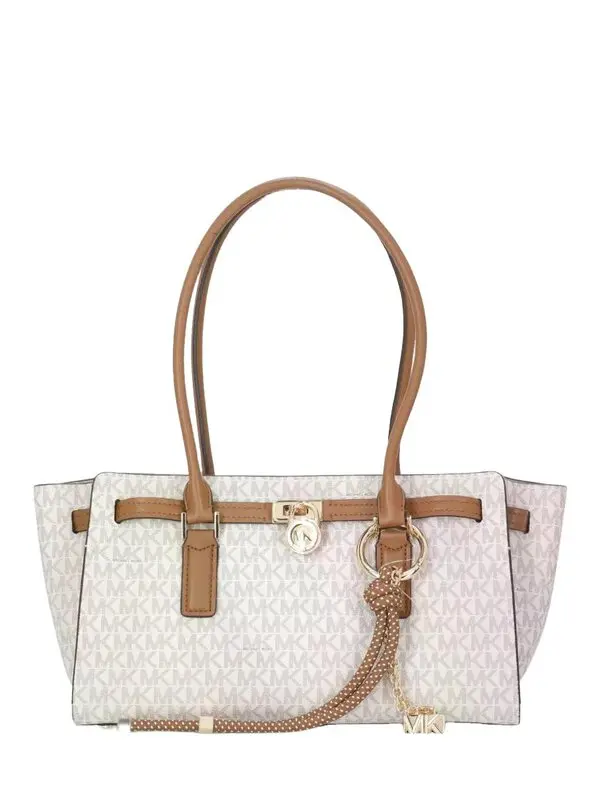 Michael Kors Small Hamilton Moderne Shoulder Bag - White