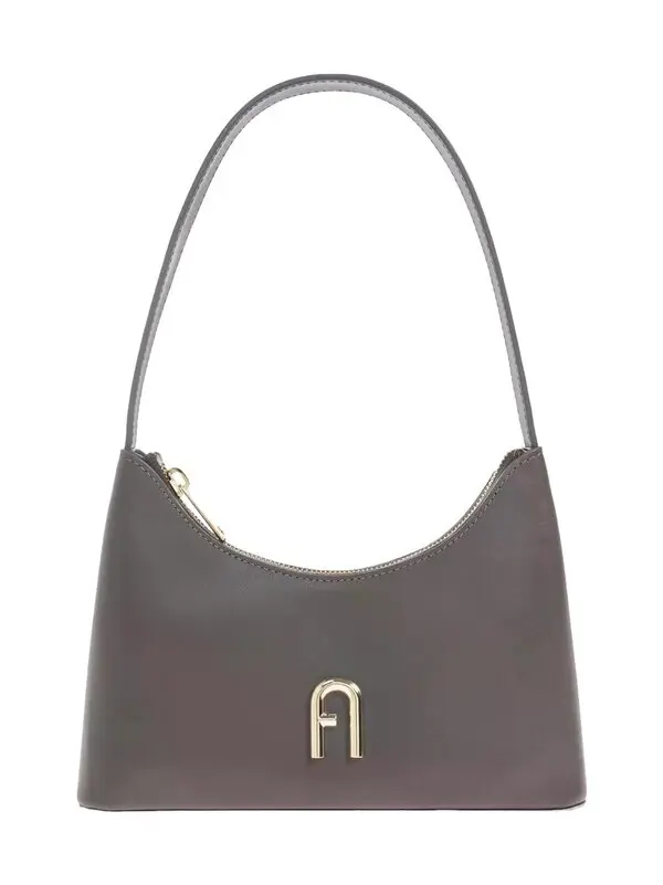 Furla Mini Diamond Leather Shoulder Bag - Grey