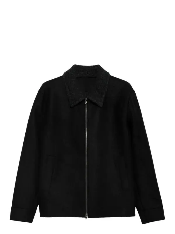 Harris Wharf London Zip-front Shirt Jacket - Black