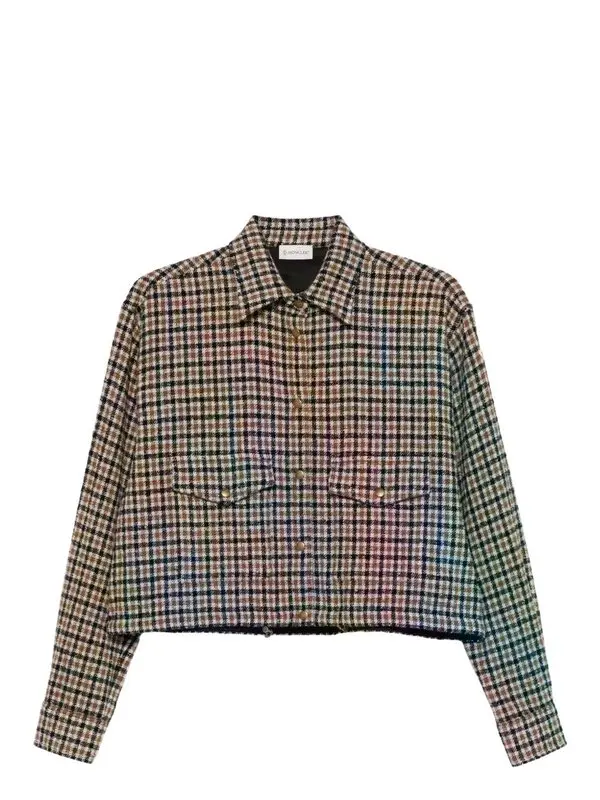 Moncler Check-pattern Overshirt - Brown