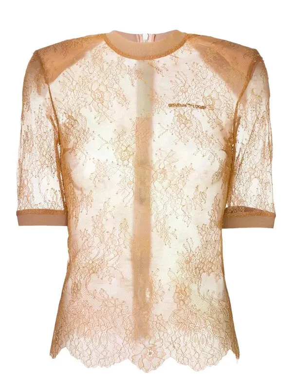 Off-White Lace Detailed Top - Neutrals