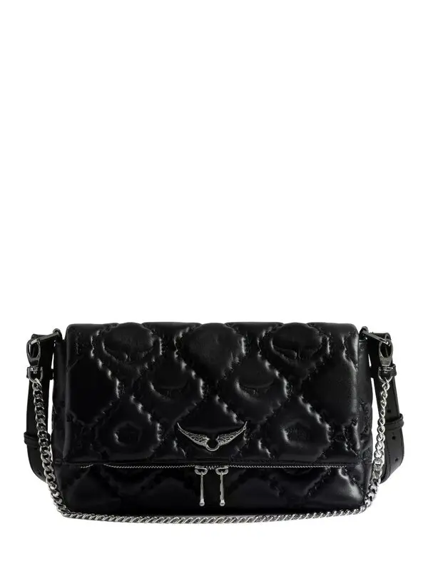 Zadig&Voltaire Rock Ii Quilted Chain Crossbody Bag - Black