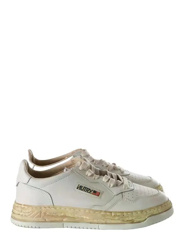 Mihara Yasuhiro X Autry Perforated-leather Sneakers - White