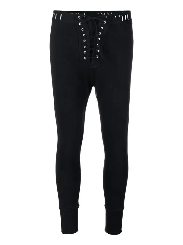 BEN TAVERNITI UNRAVEL PROJECT Lace-up Skinny Sweatpants - Black