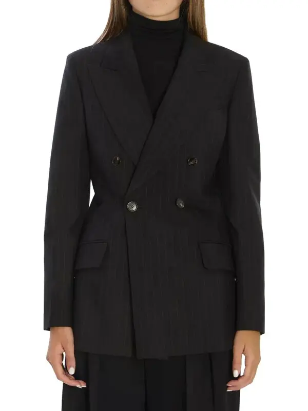 Gucci Pinstripe Double-breasted Jacket - Black