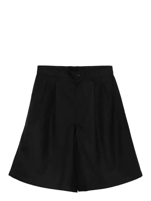 Comme Des Garçons Pleated Gabardine Shorts - Black