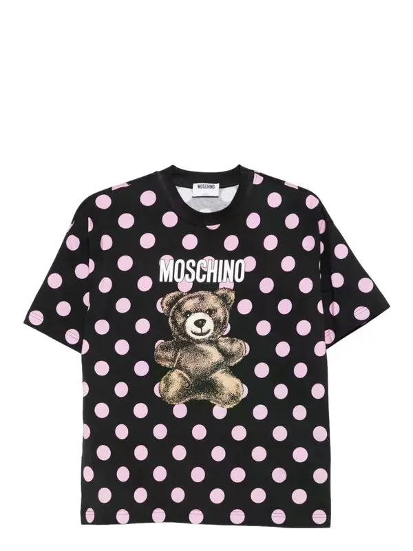 Moschino Teddy-print T-shirt - Black