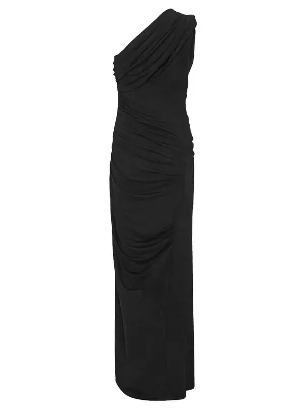 Remain Birger Christensen Draped One-shoulder Maxi Dress - Black