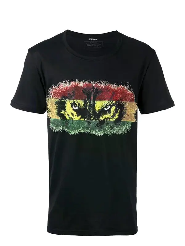 Balmain Wolf Eye T-shirt - Black