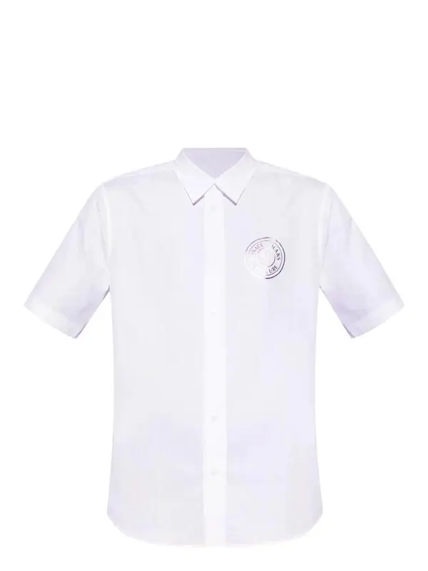 Versace Logo-print Short-sleeve Shirt - White