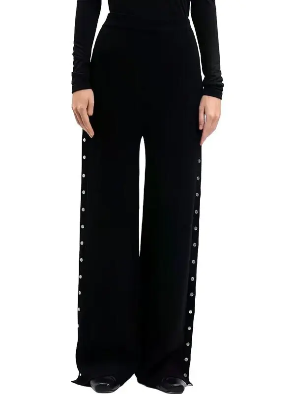 JIL SANDER Button-detailed Trousers - Black