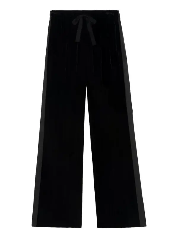 Zadig&Voltaire Poma Velvet Side-stripe Trousers - Black