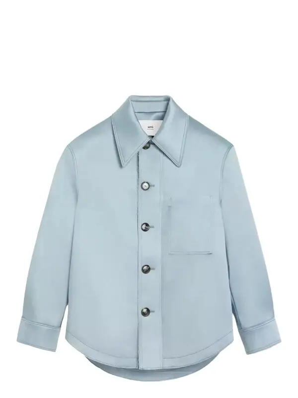 Ami De Coeur Satin Jacket - Blue