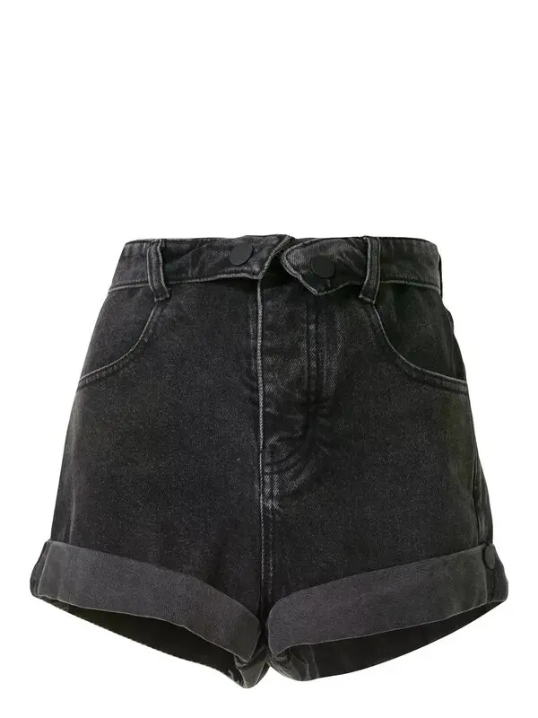 HACULLA. Fold Denim Shorts - Black