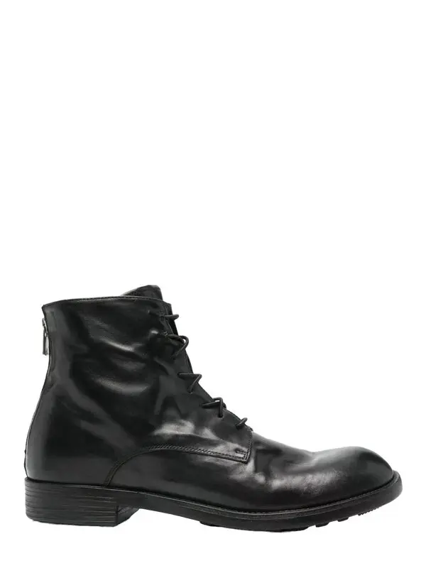 Officine Creative Lace-up Zip Boots - Black