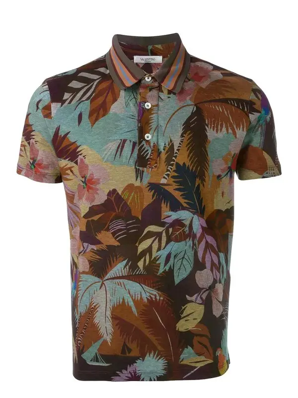 Valentino Garavani Tropical Print Polo Shirt - Multicolour