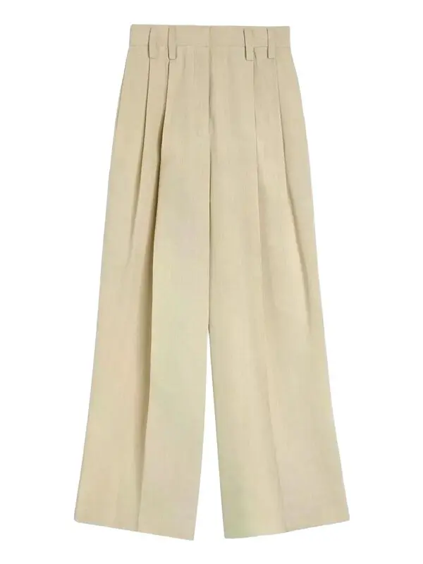 JIL SANDER Pleated Trousers - Neutrals