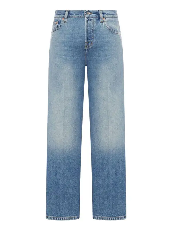 Gucci Straight Leg Denim Jeans - Clear Blue
