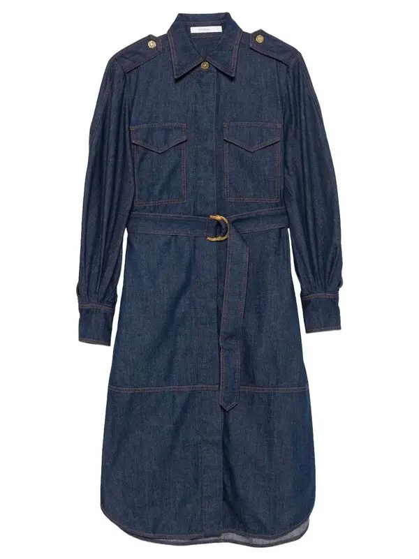 Zimmermann Denim Midi Shirt Dress - Blue