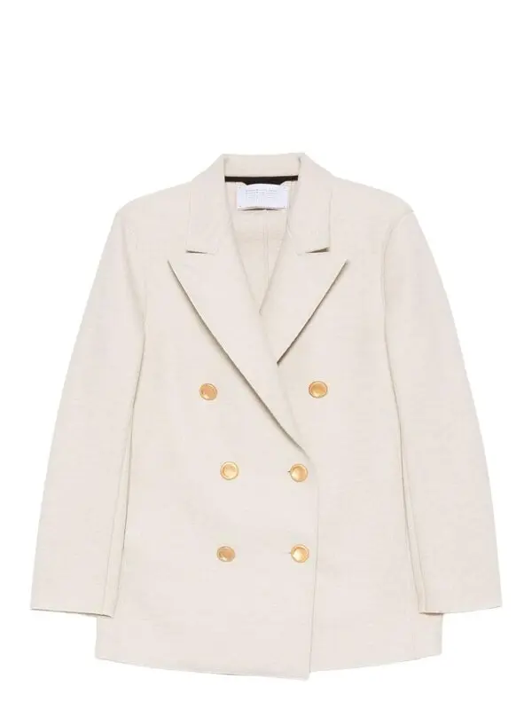 Harris Wharf London Wool Double-breasted Coat - Beige