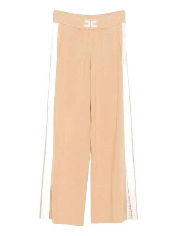 Elisabetta Franchi Tricot Trousers - Beige