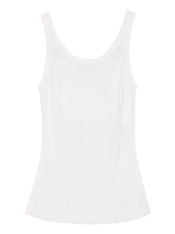 Elisabetta Franchi Wool Blend Tank Top - Ivory