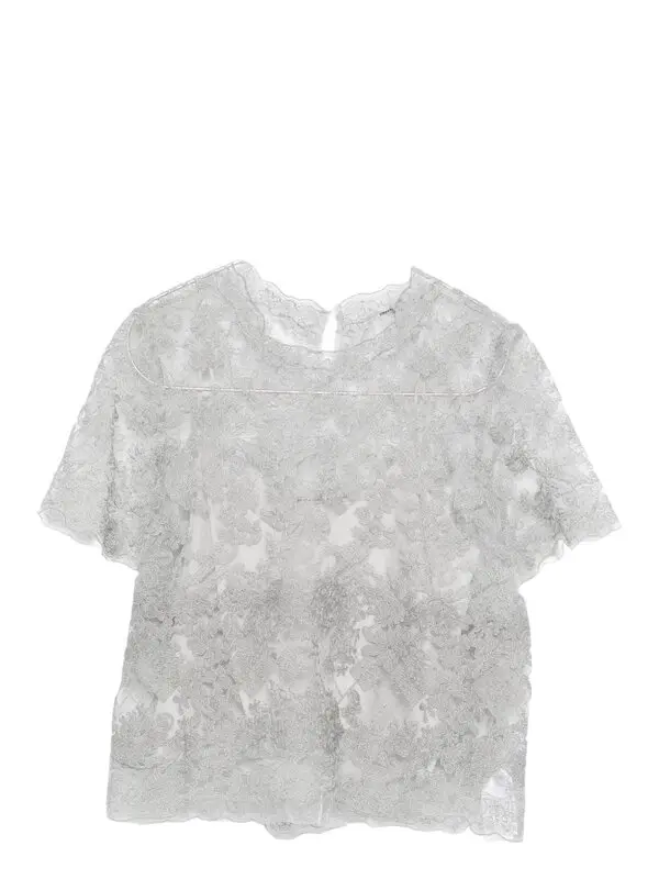 Ermanno Scervino Lace T-shirt - Clear Blue