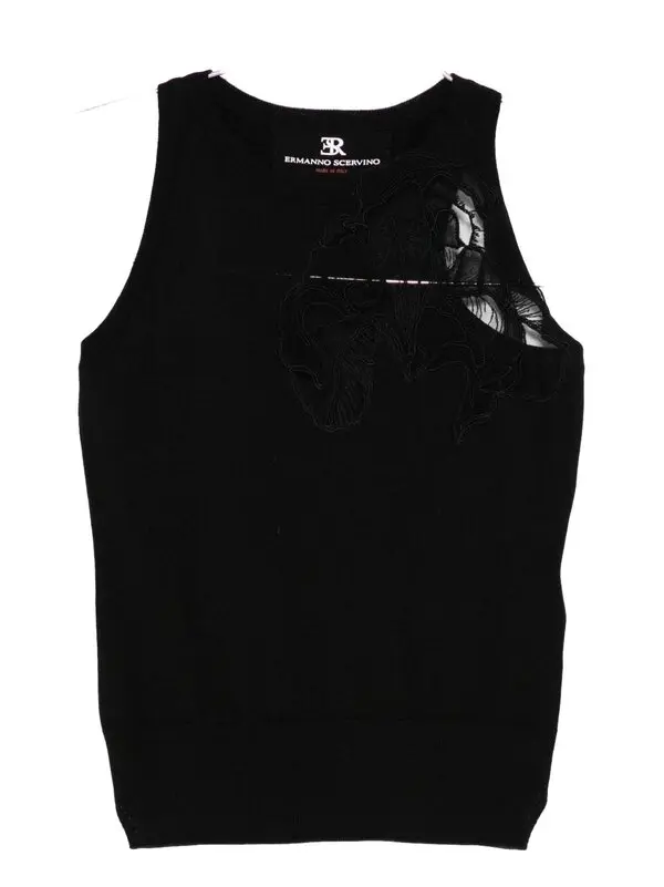 Ermanno Scervino Wool Tank Top - Black